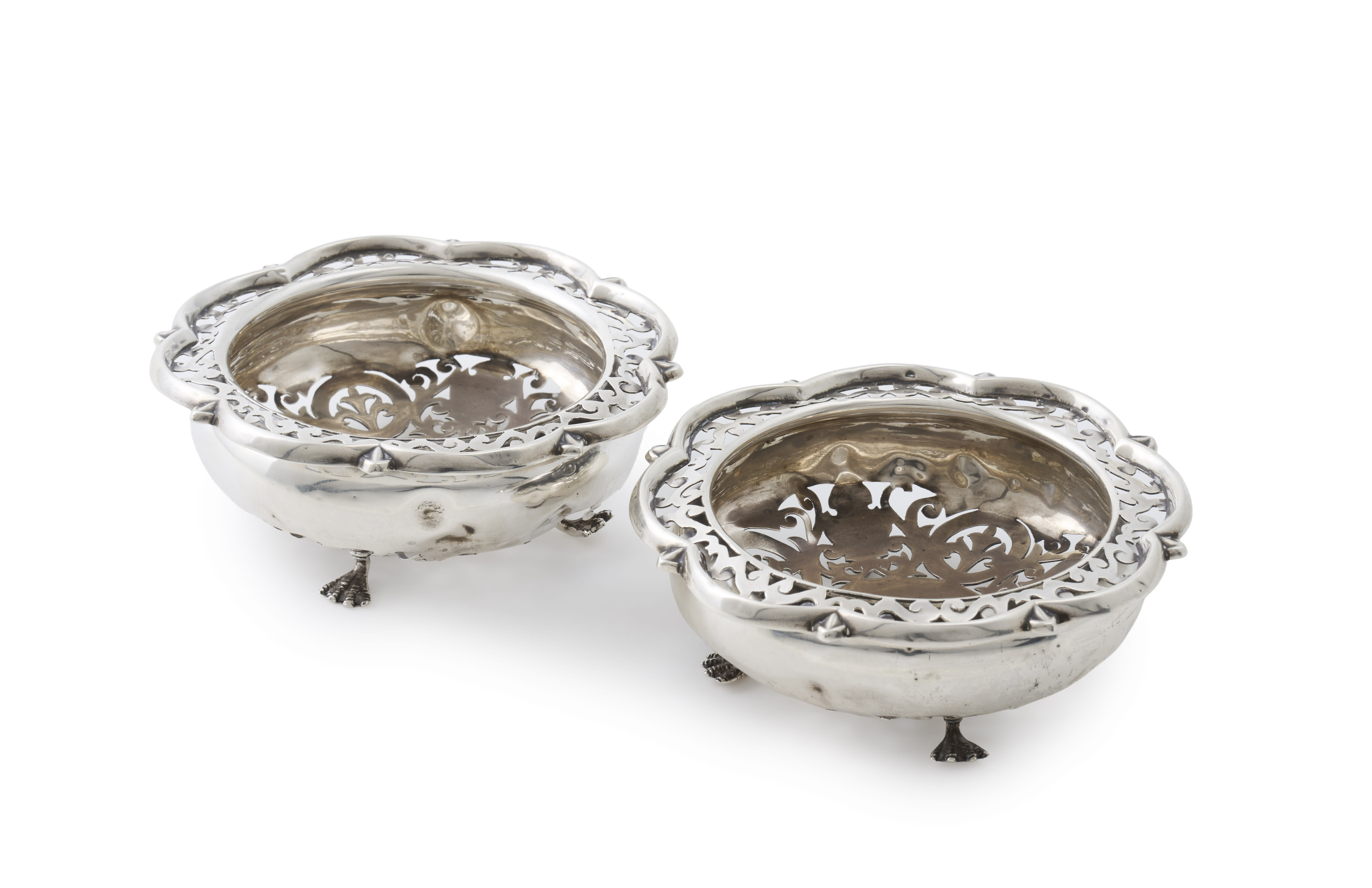 A pair of Edward VII silver bon-bon dishes, Williams Birmingham Ltd ...
