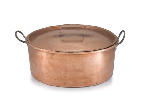 A Cape two-handled copper jam boiler and cover, Thomas Hindle ...