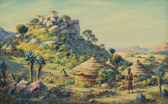 Kraal, Smitsdrift near Pietersburg by Erich Mayer | Strauss & Co