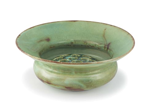 A Linn Ware green-glazed bowl | Strauss & Co