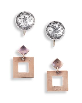 Pair of silver earrings, Kurt Jobst, .925 sterling | Strauss & Co