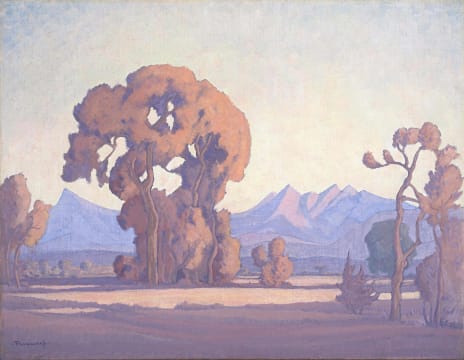Landscape with Mountains and Trees by Jacob Hendrik Pierneef | Strauss & Co