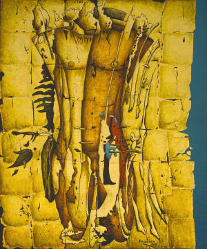 Gold Kouros, and artist's dish, two by Alexis Preller | Strauss & Co