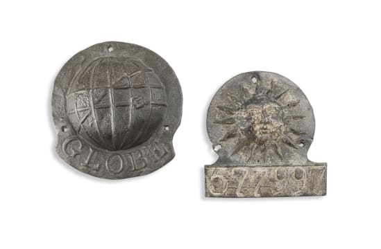 A lead fire insurance mark, 18th/19th century | Strauss & Co