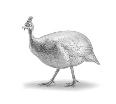 A Zimbabwean silver helmeted guinea fowl, Patrick Mavros, 2005 ...