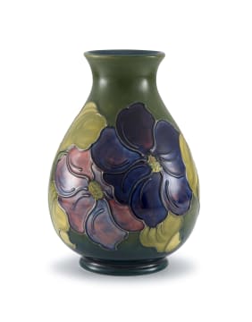 A Walter Moorcroft 'Clematis' vase, 1950-1986 | Strauss & Co