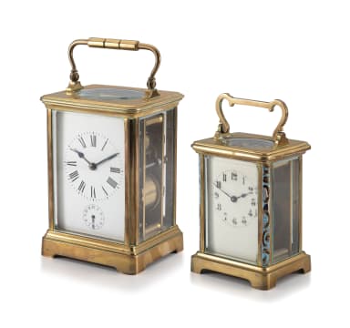 A gilt brass carriage clock, 19th century | Strauss & Co