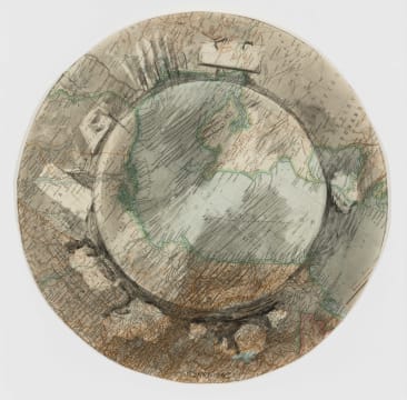 Tondo Drawing C (with Cloud and Landscape) by William Kentridge ...