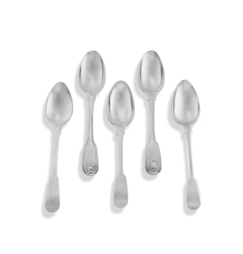 A Cape silver 'Fiddle' pattern teaspoon, Lawrence Holme Twentyman, 19th ...