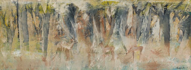 Springboks in a Landscape by Gordon Vorster | Strauss & Co