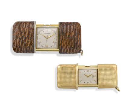 Movado gilt-metal manual travel clock | Strauss & Co