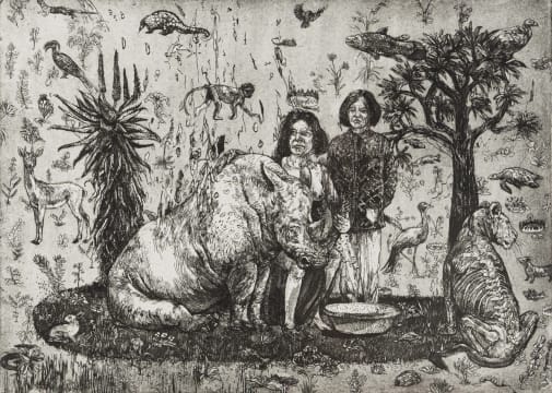 Endangered Liaisons - The Lady and the Rhino by Diane Victor | Strauss & Co