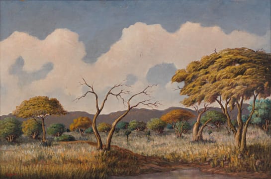 Landscape with Trees by Simon Moroke Lekgetho | Strauss & Co