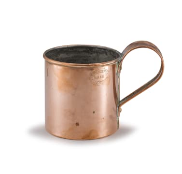 A Cape copper mug, Hendrik Gerhardus Karel Penderis, Worcester, 1883 ...