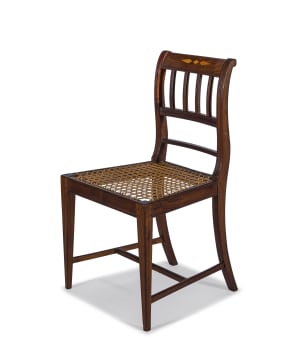 A Cape stinkwood and inlaid side chair, early 19th century the top-rail ...