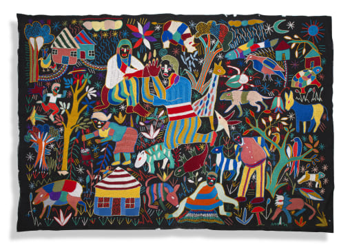 Village Scene by Mapula Embroidery Project | Strauss & Co
