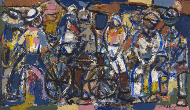 Figures and Bicycles by Joe Maseko | Strauss & Co
