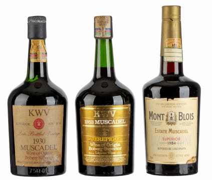 KWV Muscadel, Jerepigo & Mont Blois Muscadel Superior 1930, 1953, 1984 ...