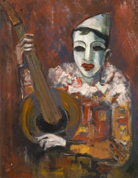 Clown with Banjo by Carl Büchner | Strauss & Co