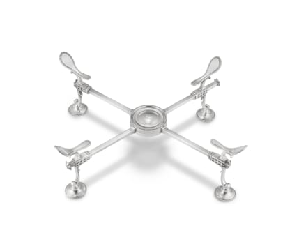 A George III silver dish cross, possibly Burrage Davenport, London ...