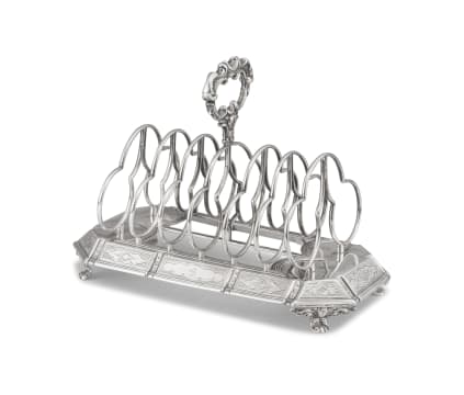 A Victorian silver toast rack, Samuel Hayne & Dudley Cater, London ...