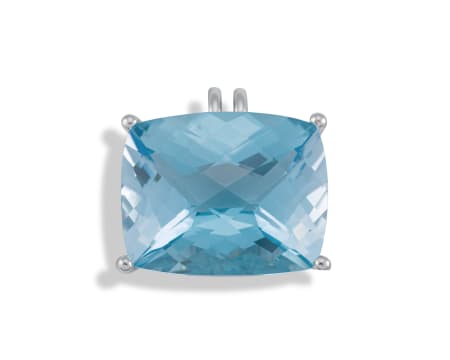 18k white gold and topaz pendant, Charles Greig | Strauss & Co