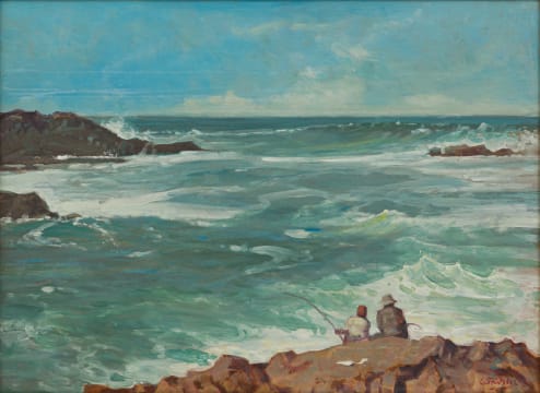 Fishing by Walter Gilbert Wiles | Strauss & Co