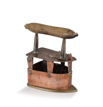 Cape copper and brass laundry iron, Joseph Lawton, mid 19th century ...