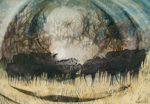 Landscape with Wildebeest by Gordon Vorster | Strauss & Co