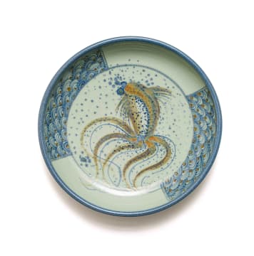 Charger with abstract octopus motif by David Schlapobersky and Felicity ...