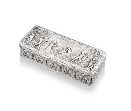 Edwardian silver table snuff box, George Nathan & Ridley Hayes, Chester ...