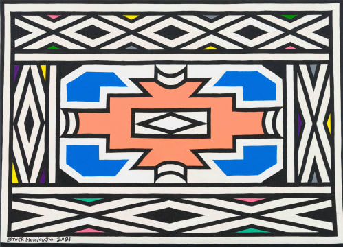 Abstract Ndebele Patterns by Esther Mahlangu | Strauss & Co