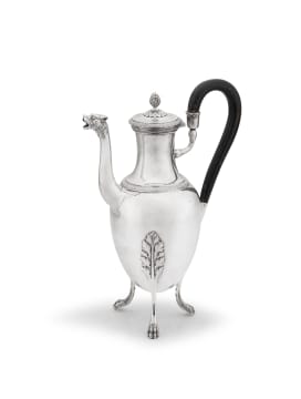 French empire silver coffee pot, Paris, 1798-1809 period, maker ...
