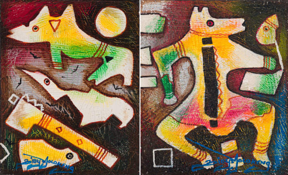 Ubuntu 6, two by Ubuntu 5 by Billy (Joshua) Molokeng | Strauss & Co