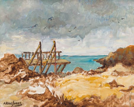 Coastal Landscape with Jetty by Alexander Rose-Innes | Strauss & Co