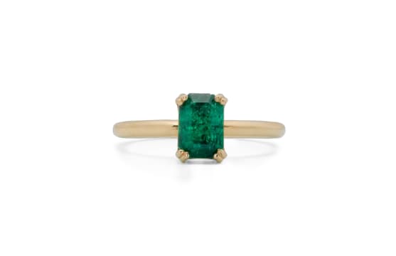 Emerald solitaire ring | Strauss & Co