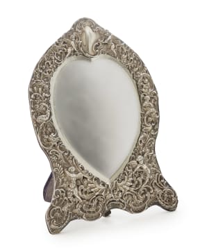 An Edward VII silver-mounted easel-back mirror, William Comyns & Sons ...