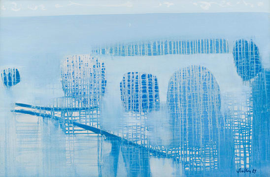 Blue Abstract by Larry Scully | Strauss & Co