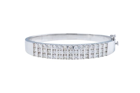 Diamond hinge bangle | Strauss & Co