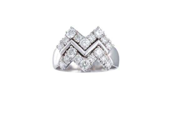 Chevron style diamond ring | Strauss & Co