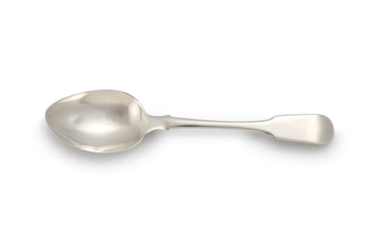 A Cape silver fiddle pattern spoon, Lawrence Holme Twentyman, c.1818 ...