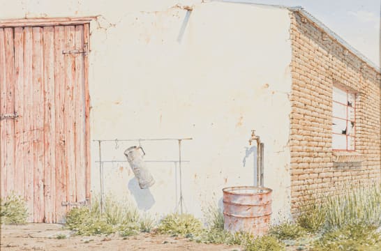Barn with Tap and Water Drum by Simon Parkin | Strauss & Co