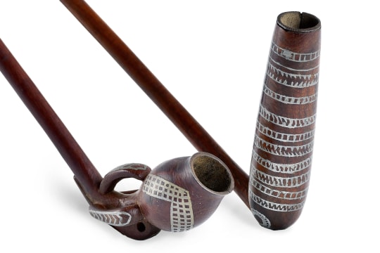 Mid-late 19th century pipes, two by Unrecorded artist, N.Nguni Peoples ...