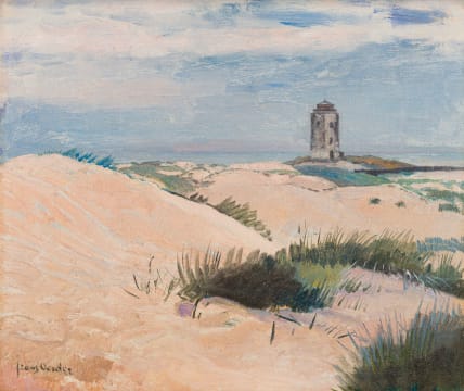 The Lighthouse at Katwijk aan Zee by Frans Oerder | Strauss & Co