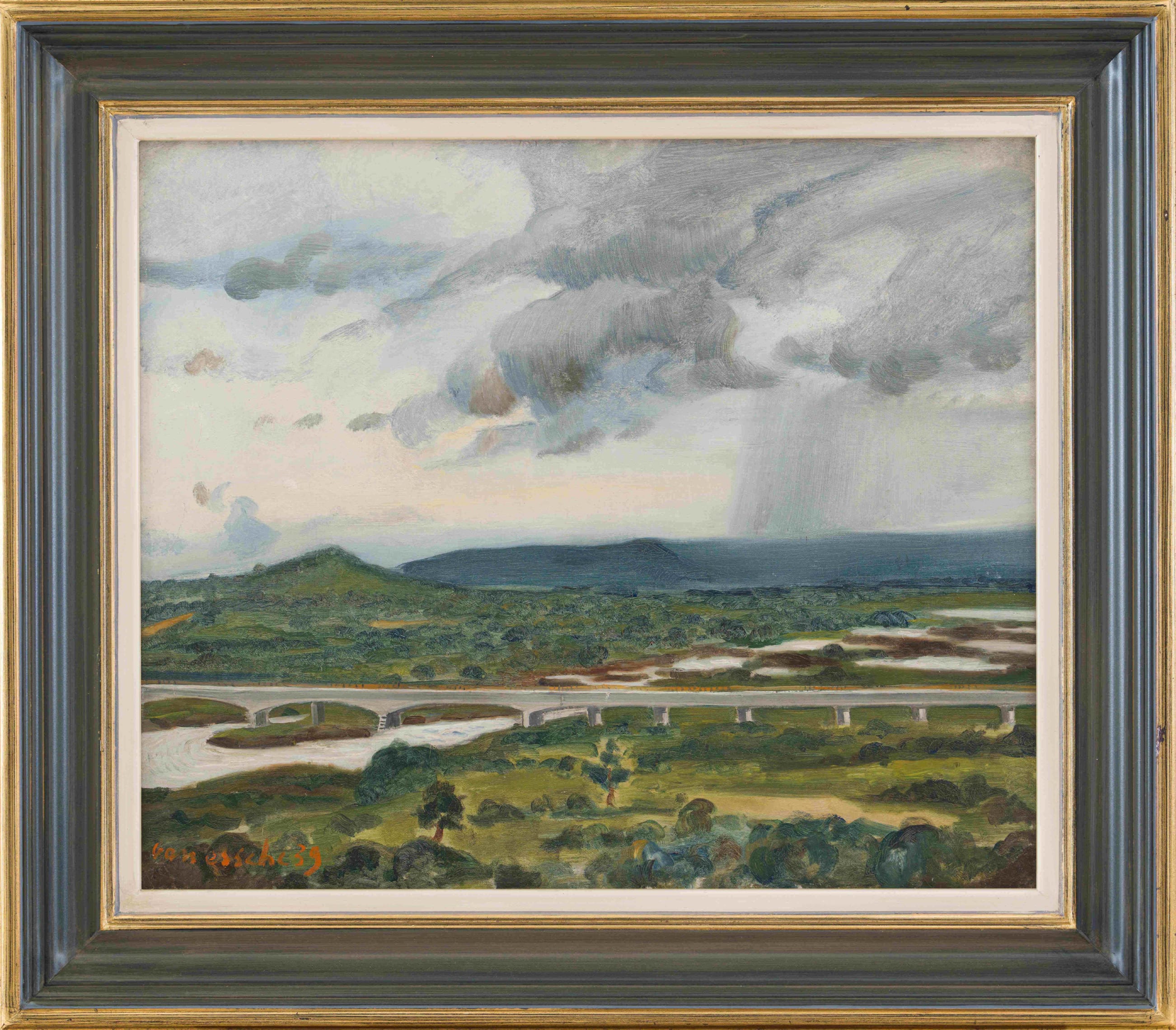 Bridge over the Lualaba River, Congo by Maurice van Essche | Strauss & Co