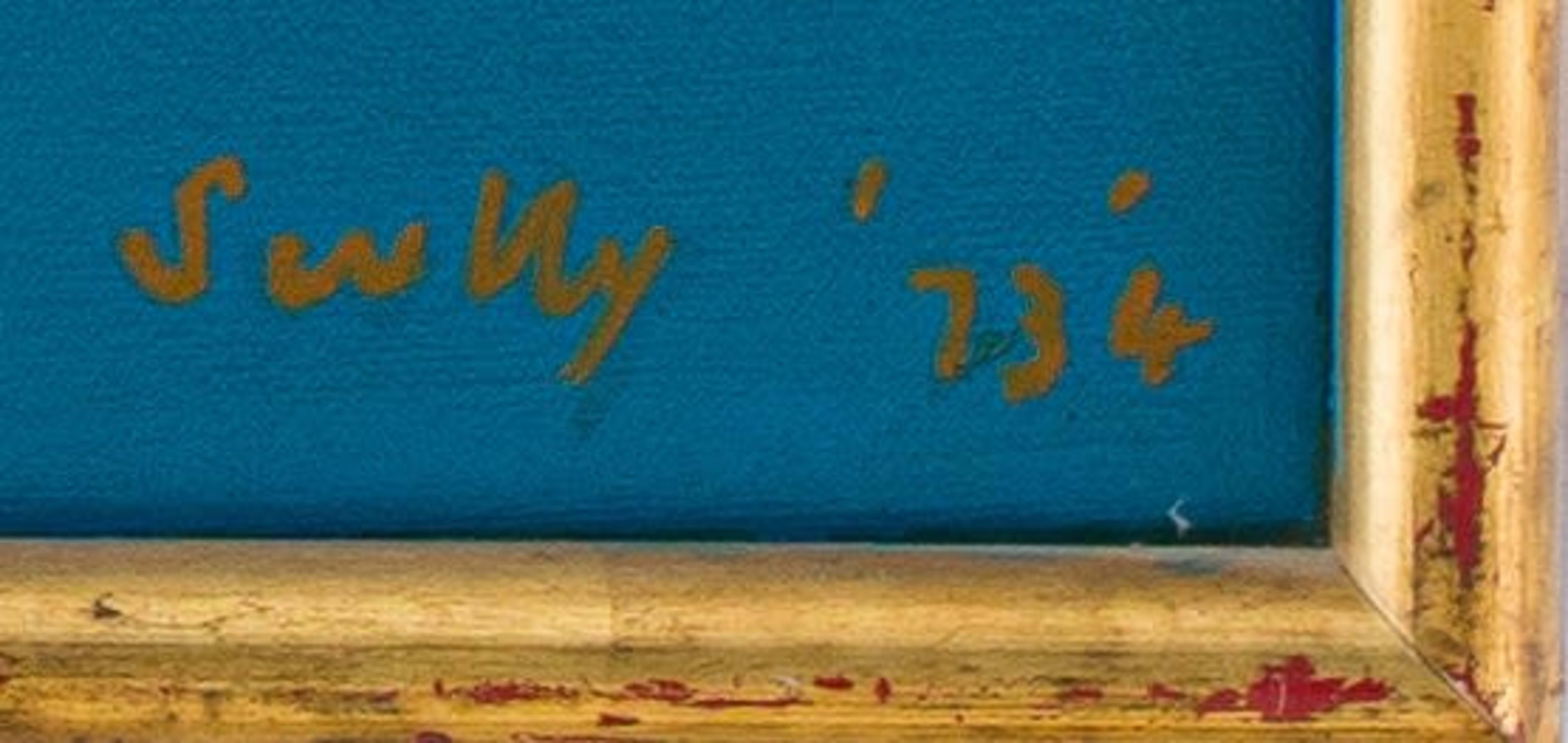 Abstract Composition with Gold Circles by Larry Scully | Strauss & Co