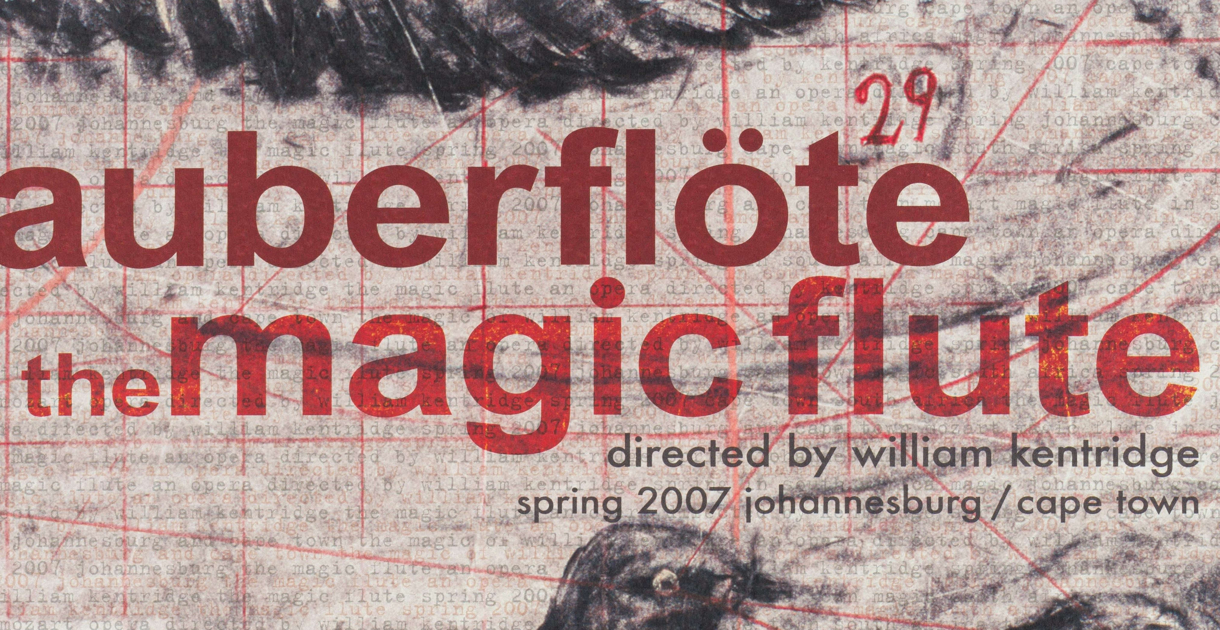 The Magic Flute, poster by William Kentridge | Strauss & Co