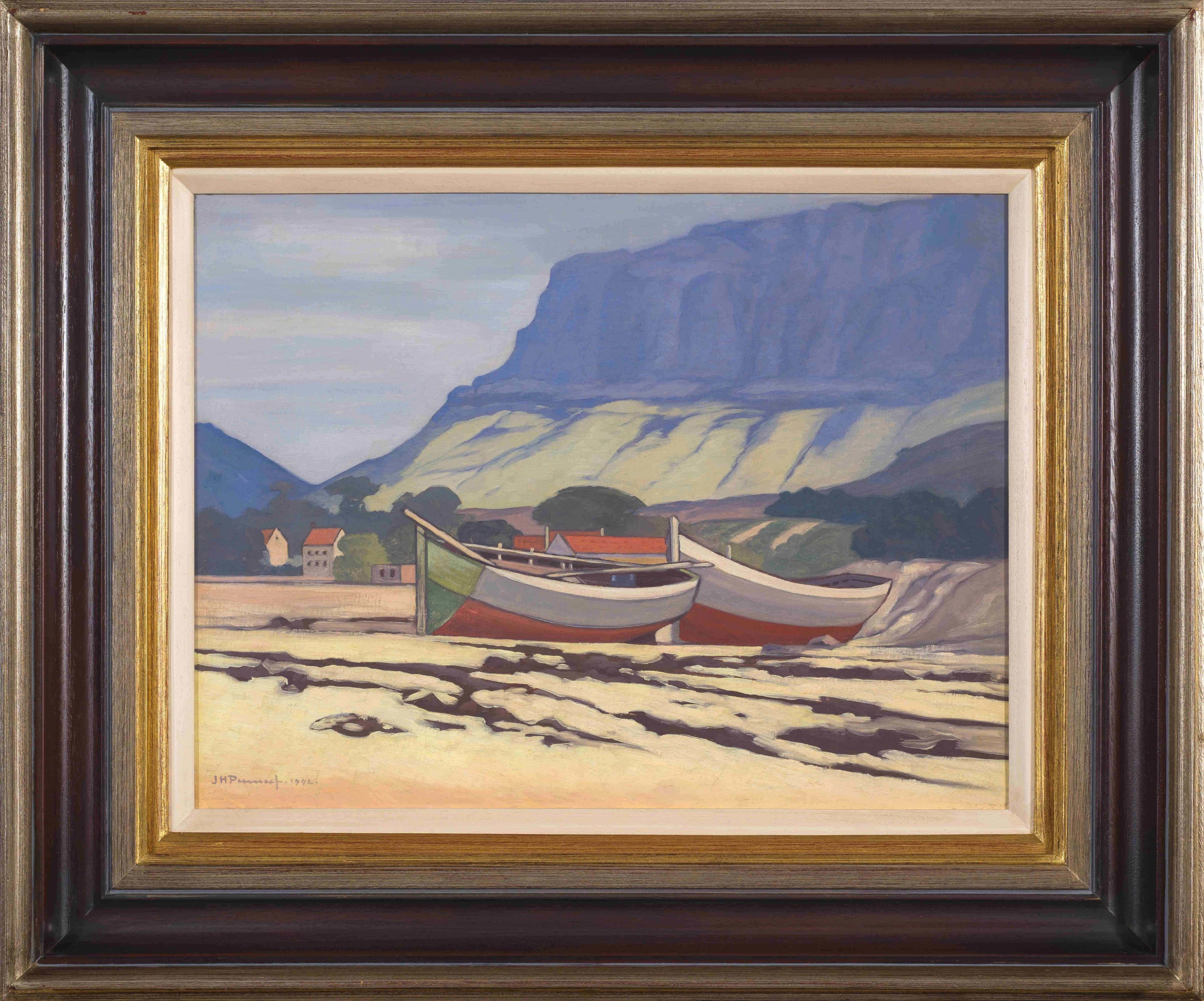 Fishing Boats, Hout Bay by Jacob Hendrik Pierneef | Strauss & Co