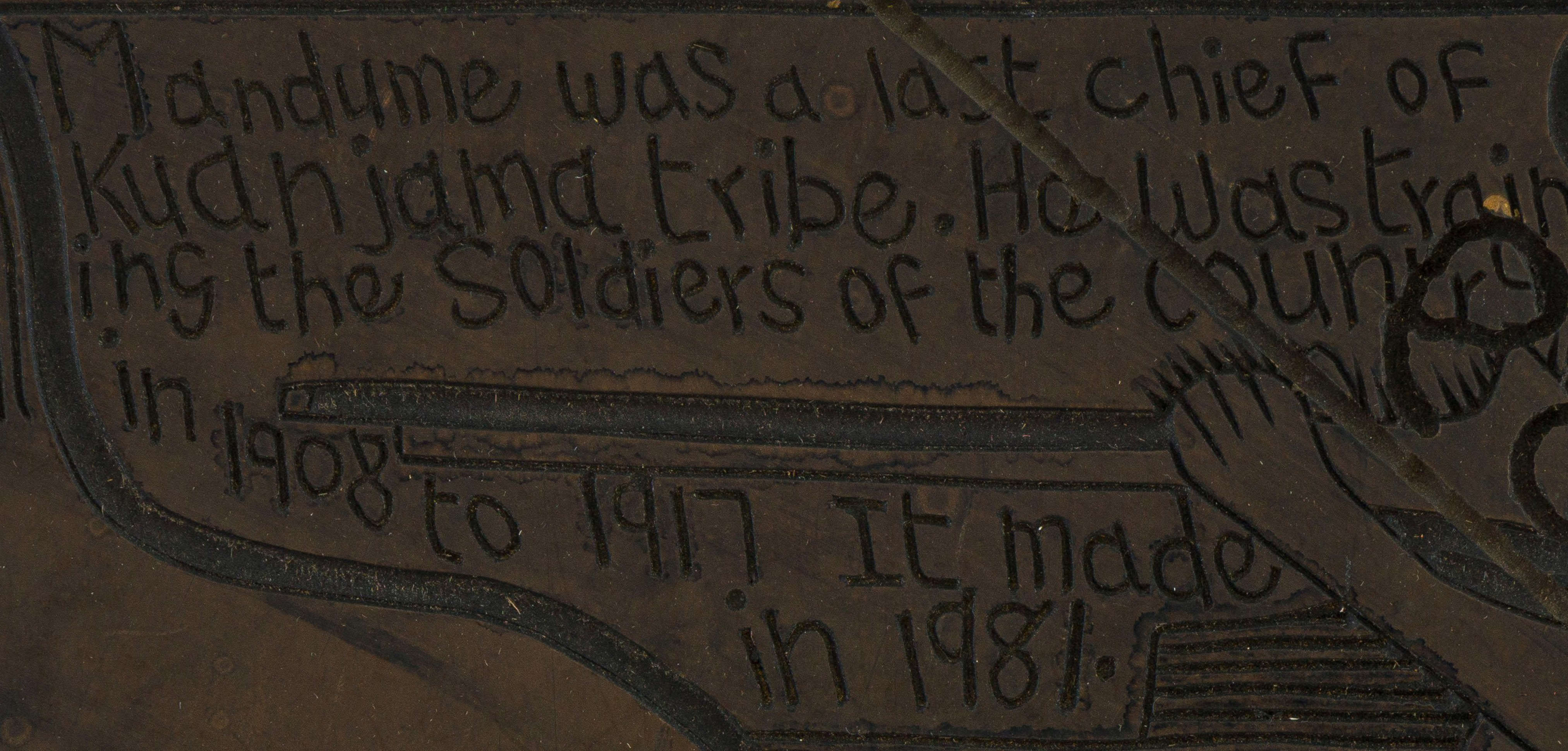 Mandume was a Last Chief of Kuanjama Tribe (original lino block) by ...