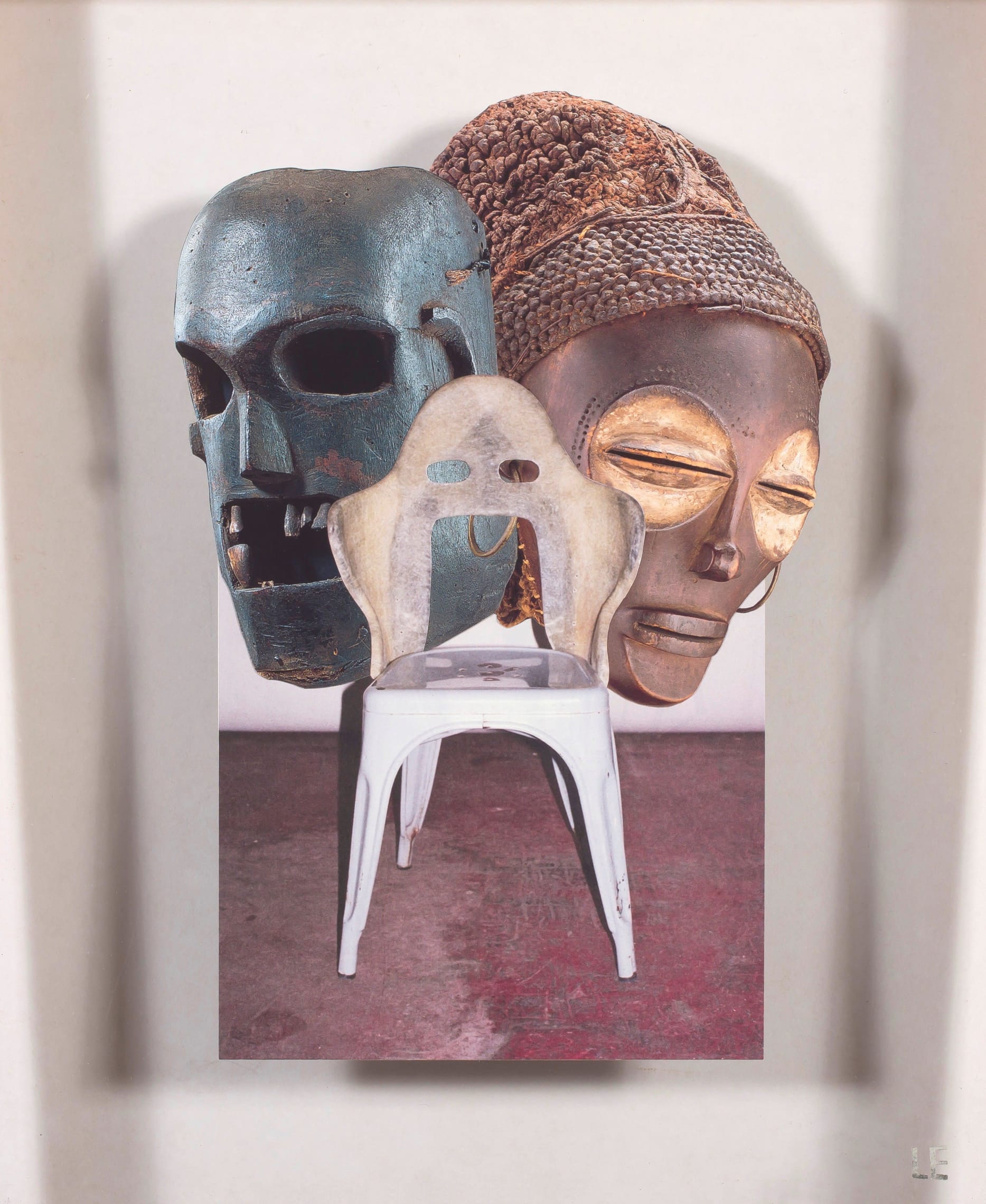 Swimmer, two by African Masks and Chair by Larita Engelbrecht | Strauss ...